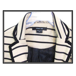 paper tee | Jackets & Coats | Long Sleeve Stripe Blazer Jacket Coat ...